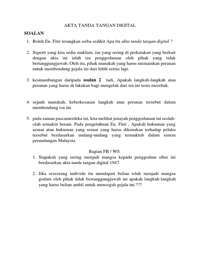 Akta Tanda Tangan Digital | PDF