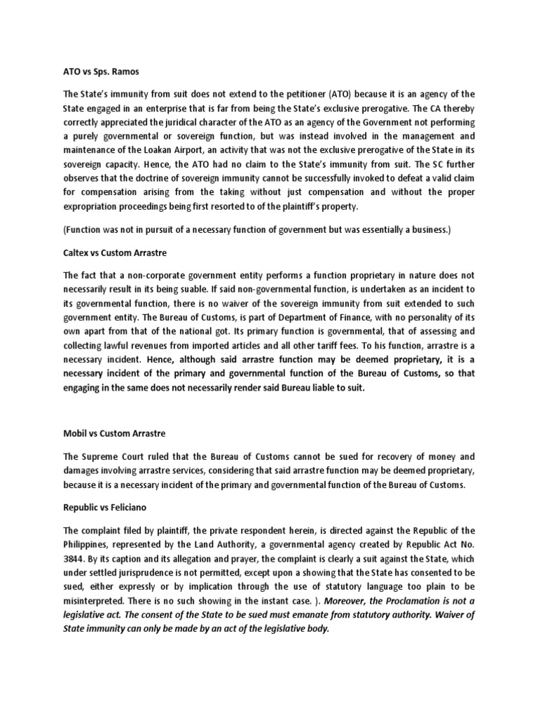 State Immunity | PDF | Sovereign Immunity | Lawsuit