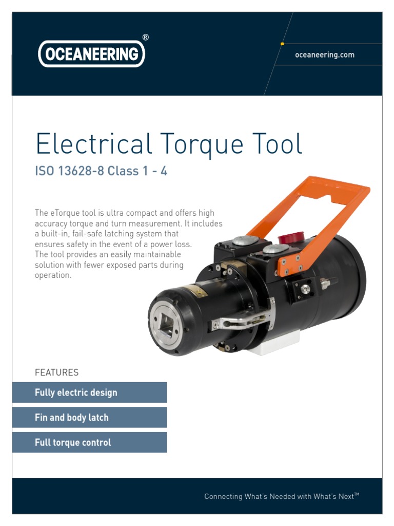 ST&R Torque Tool Class 1 4 Electrical | PDF | Subsea (Technology ...