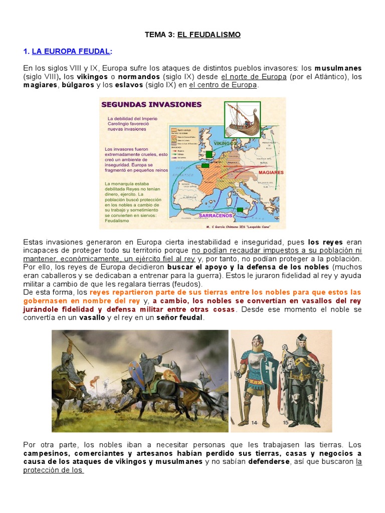 Tema 3, El Feudalismo | Descargar gratis PDF | Feudalismo | Nobleza