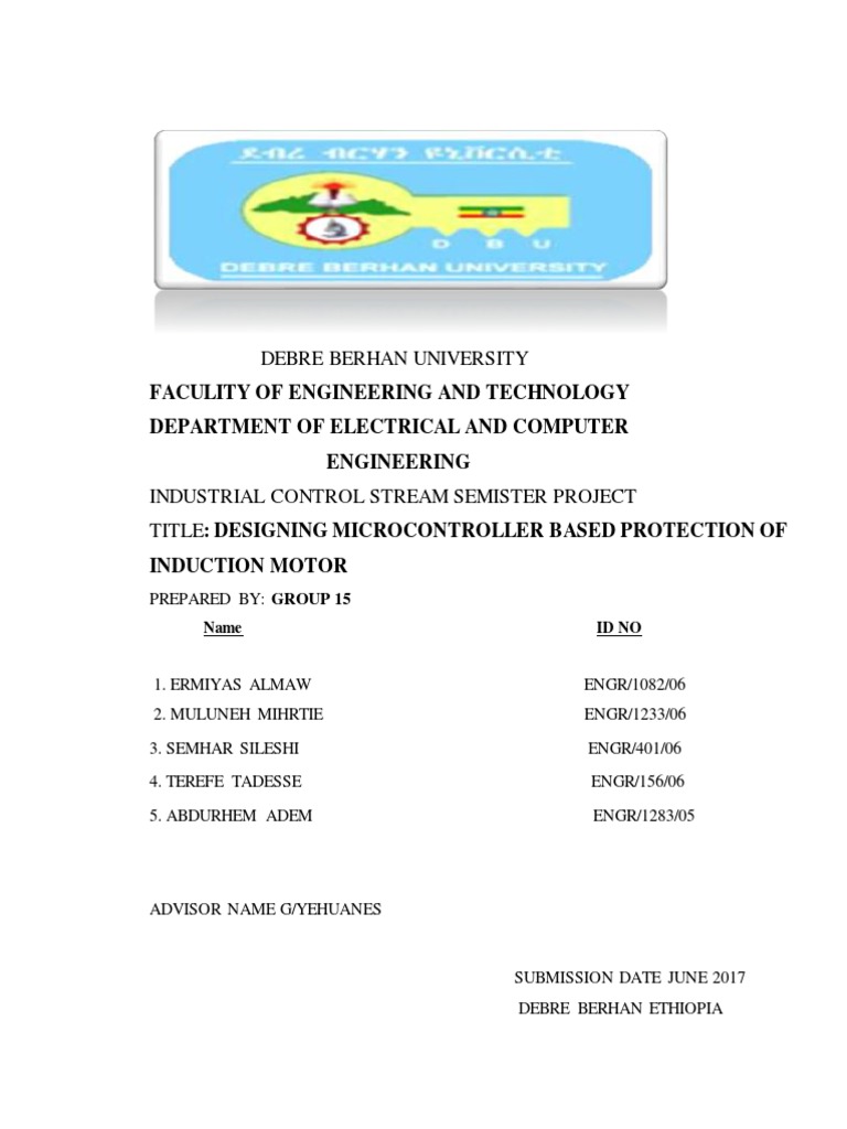 Design and Implementation of a Microcontroller-Based Protection System for Induction Motors ...
