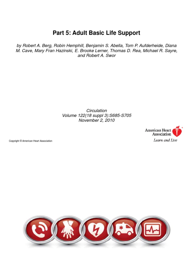 Part 5: Adult Basic Life Support | PDF | Cardiopulmonary Resuscitation ...