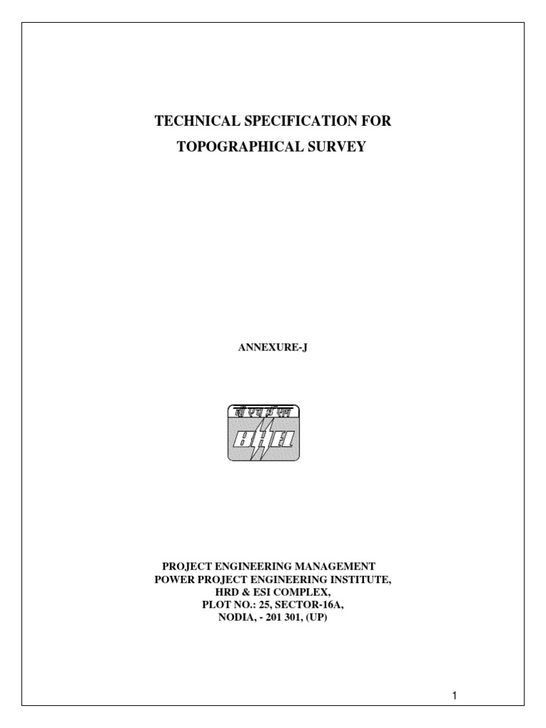Topographical Survey Tech Specification - BHEL | PDF | Specification (Technical Standard ...