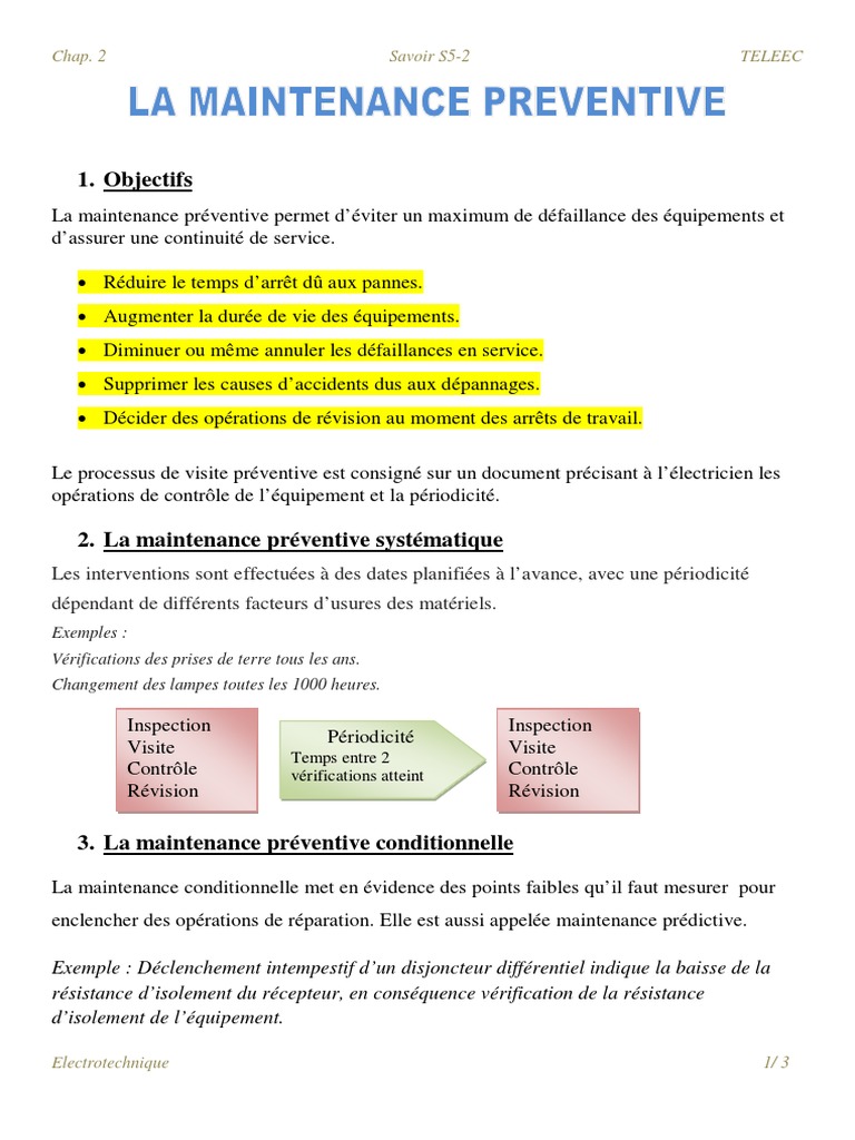 Maintenance Préventive : Guide Pratique | PDF