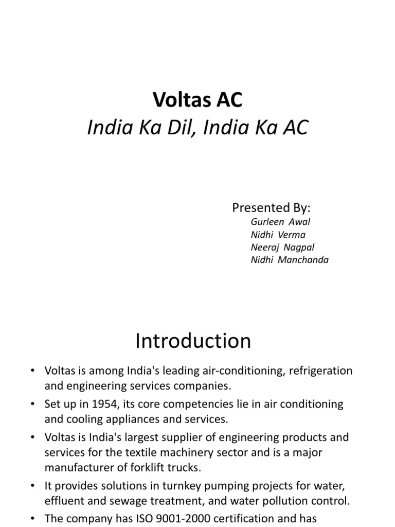Voltas | PDF | Air Conditioning
