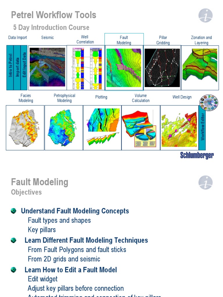 Petrel Workflow Tools: 5 Day Introduction Course | PDF | 3 D Modeling | Fault (Geology)