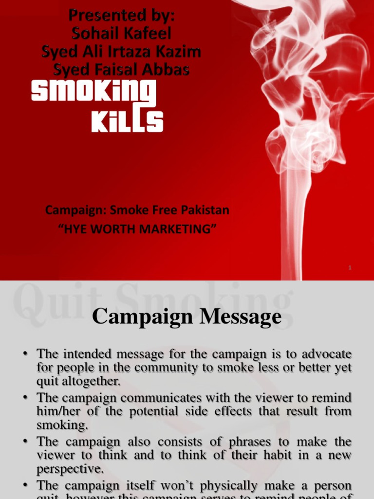 Anti Smoking Campaign.-1 | PDF | Cigarette | Tobacco Smoking