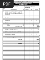 Fabrication Rate Analysis | PDF | Metal Fabrication | Welding