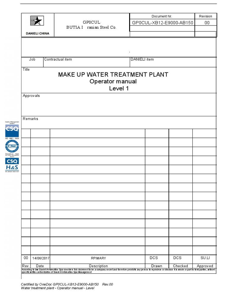 Operator Manual - Level 1 | PDF | Icon (Computing) | User Interface