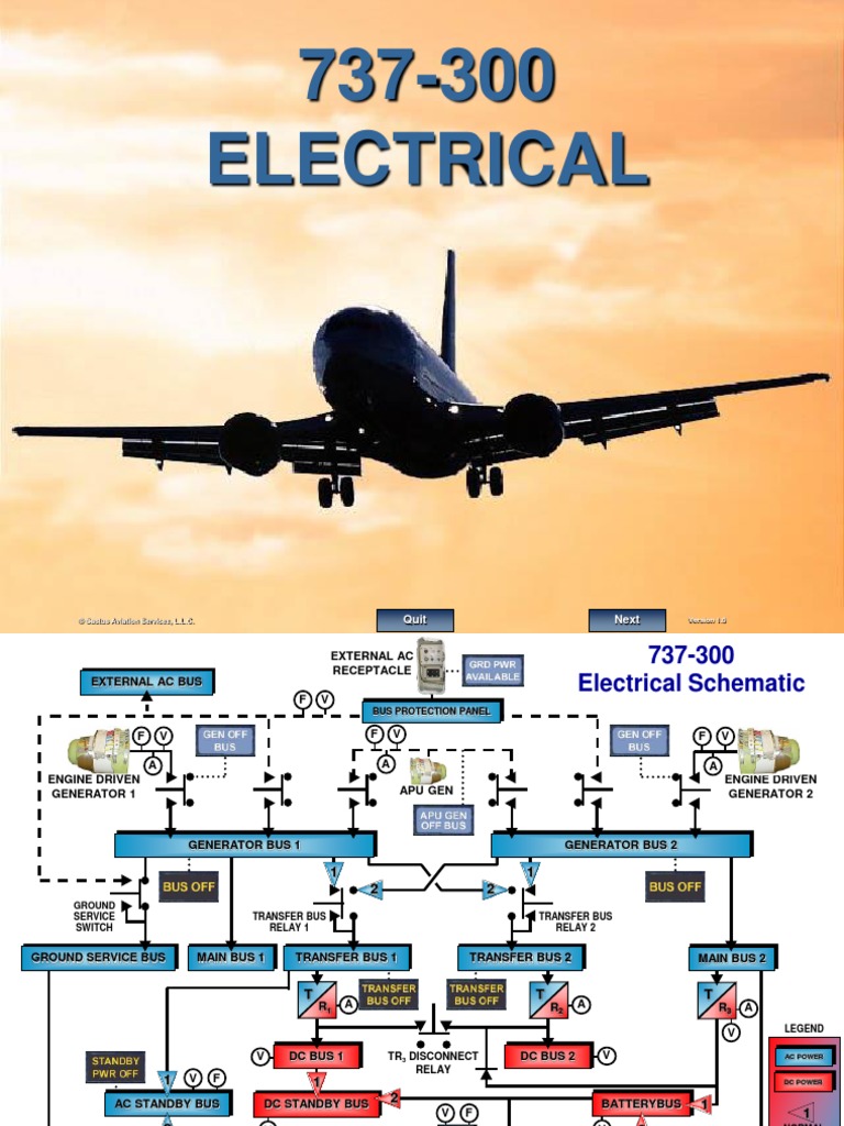 737 300 Web Based Electrical Presentation | PDF | Electric Generator ...