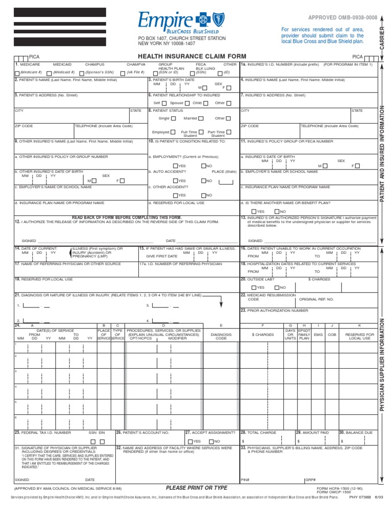 BCBS ClaimForm | PDF | Fraud | Insurance