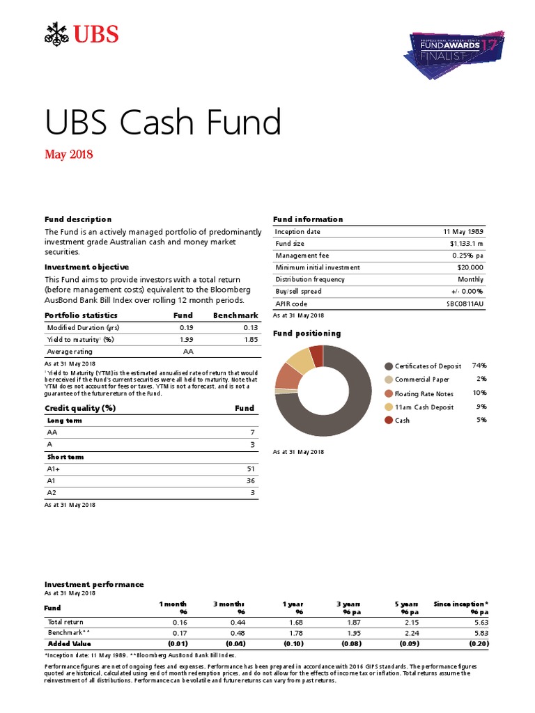 Ubs Cash PDF | PDF | Inflation | Monetary Policy