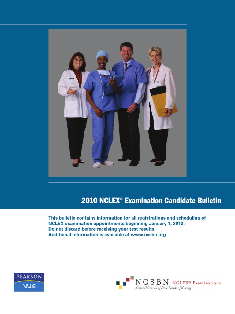 2010 NCLEX Candidate Bulletin | PDF | National Council Licensure ...