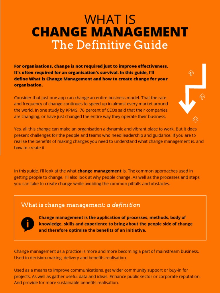 What Is Change Management The Definitive GuideBonus Chapter PDF | PDF ...