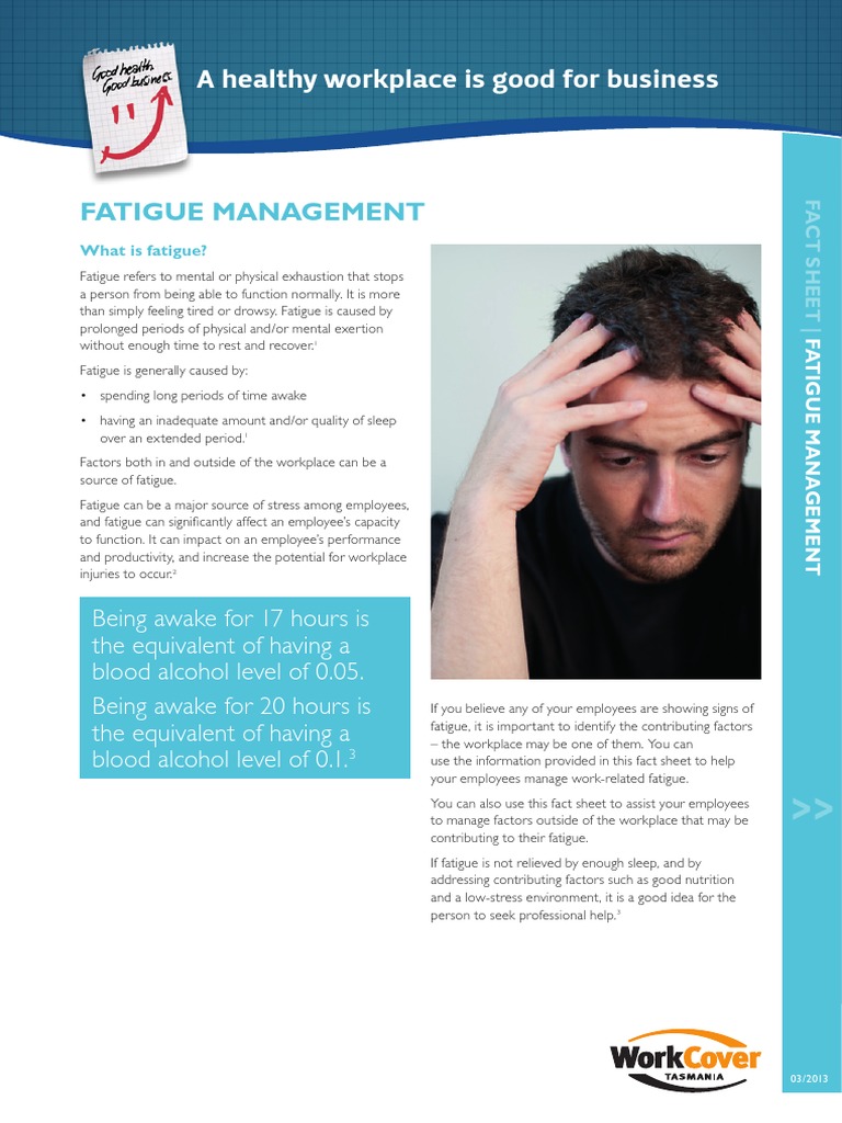Fatigue Management: A Healthy Workplace Is Good For Business | PDF ...