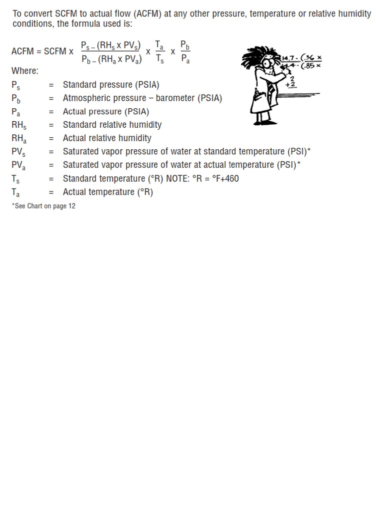 Acfm To SCFM Formula | PDF