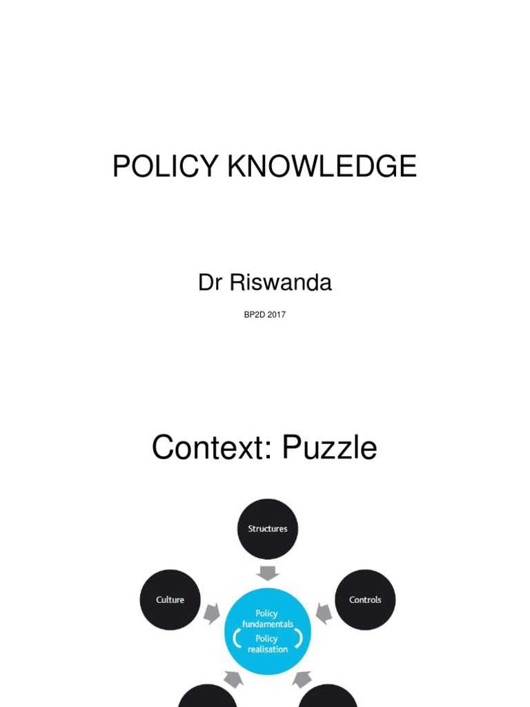 Policy Knowledge by DR Riswanda | PDF | Rationality | Knowledge