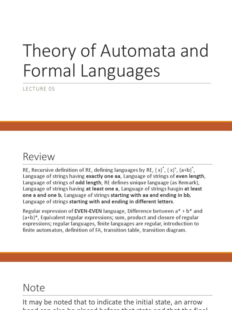 Theory of Automata and Formal Languages | PDF | Formalism (Deductive) | Theory Of Computation