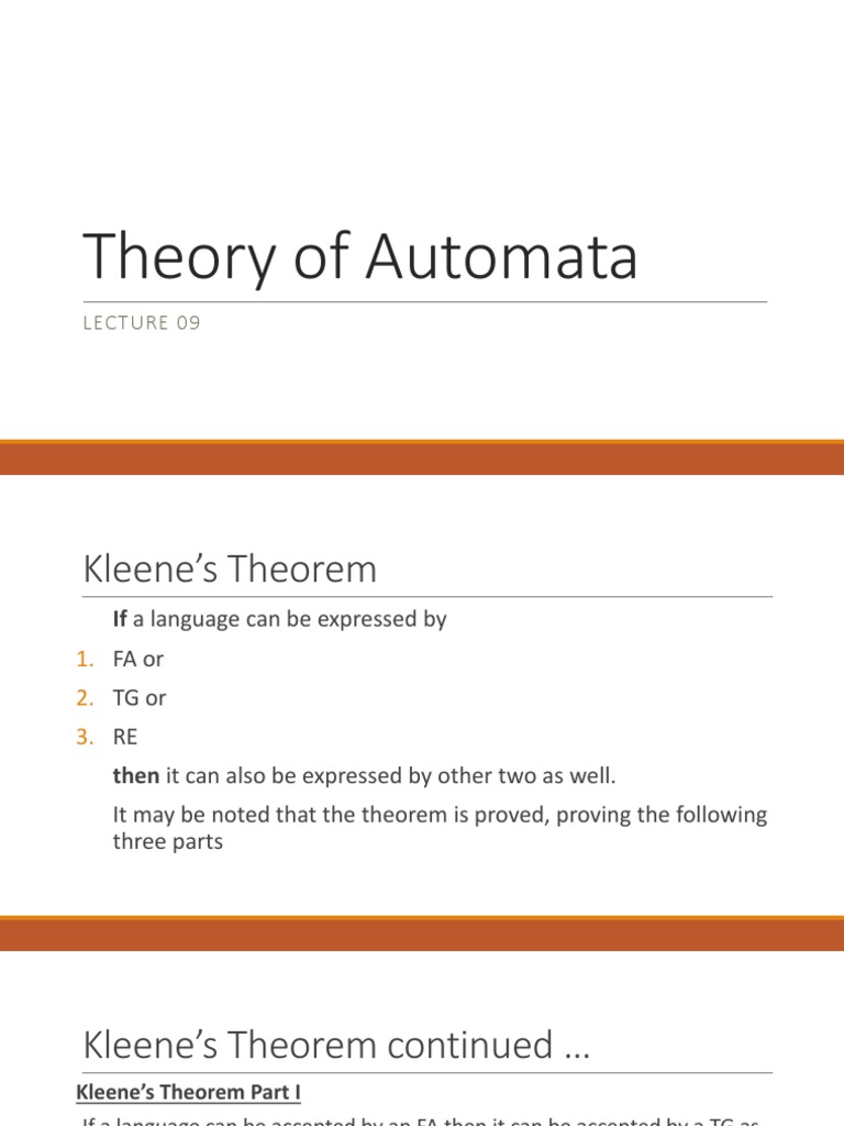 Theory of Automata | PDF | Theorem | Algorithms