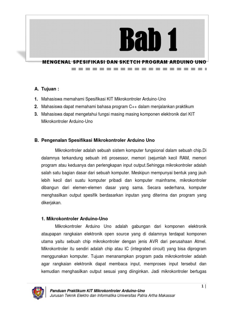 Arduino Uno KIT Panduan Praktikum (Autosaved) 1 | PDF | Metode & Bahan Ajar | Komputer