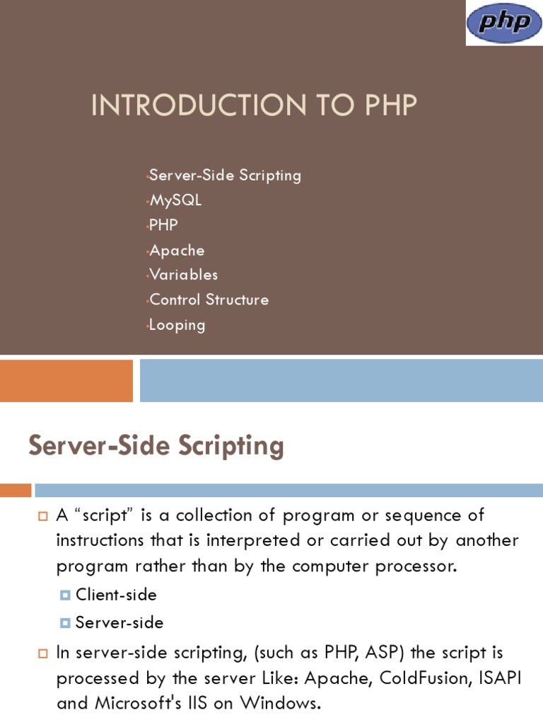 Php Ppt Class1 Pdf Dynamic Web Page Php 