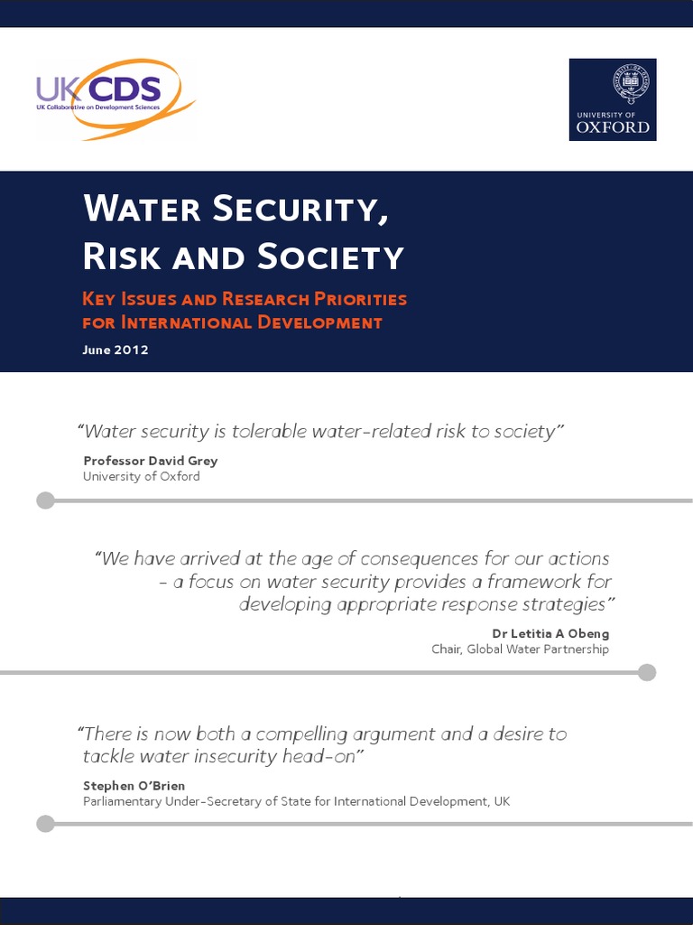 UKCDS Water Security | PDF | Water Security | Water Resources