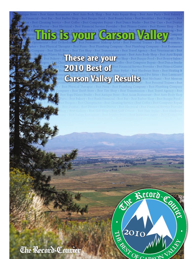 Best of Carson Valley 2010 | PDF | Restaurant And Catering