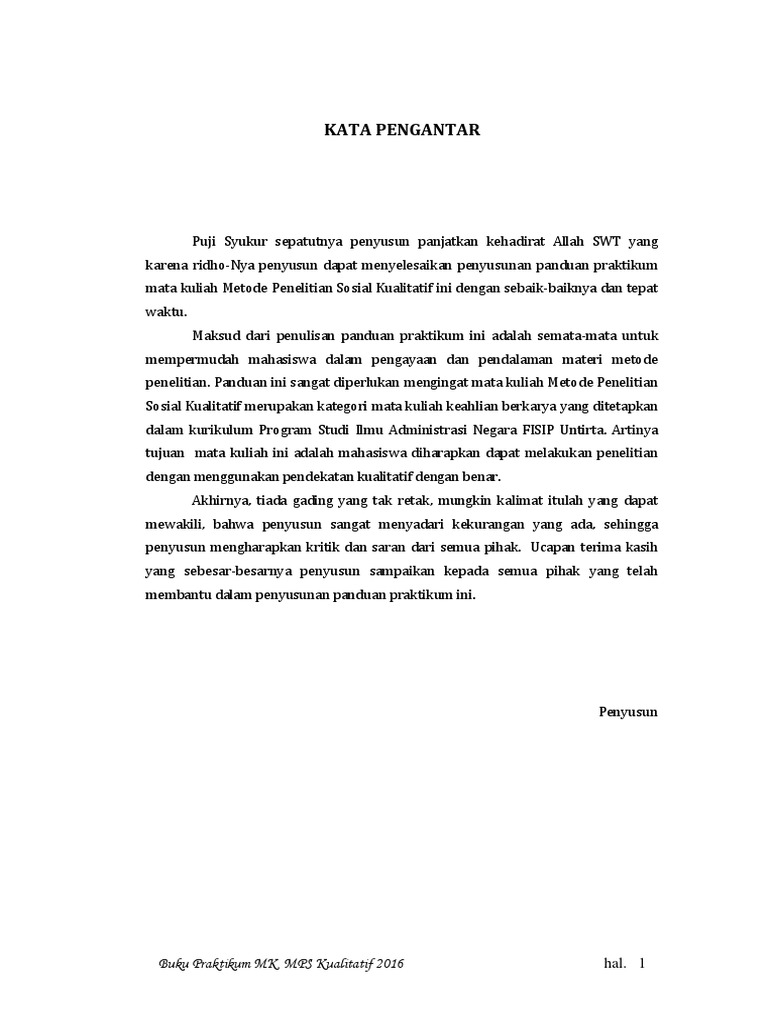 Modul MPS Kualitatif - BAB I | PDF | Karier & Perkembangan