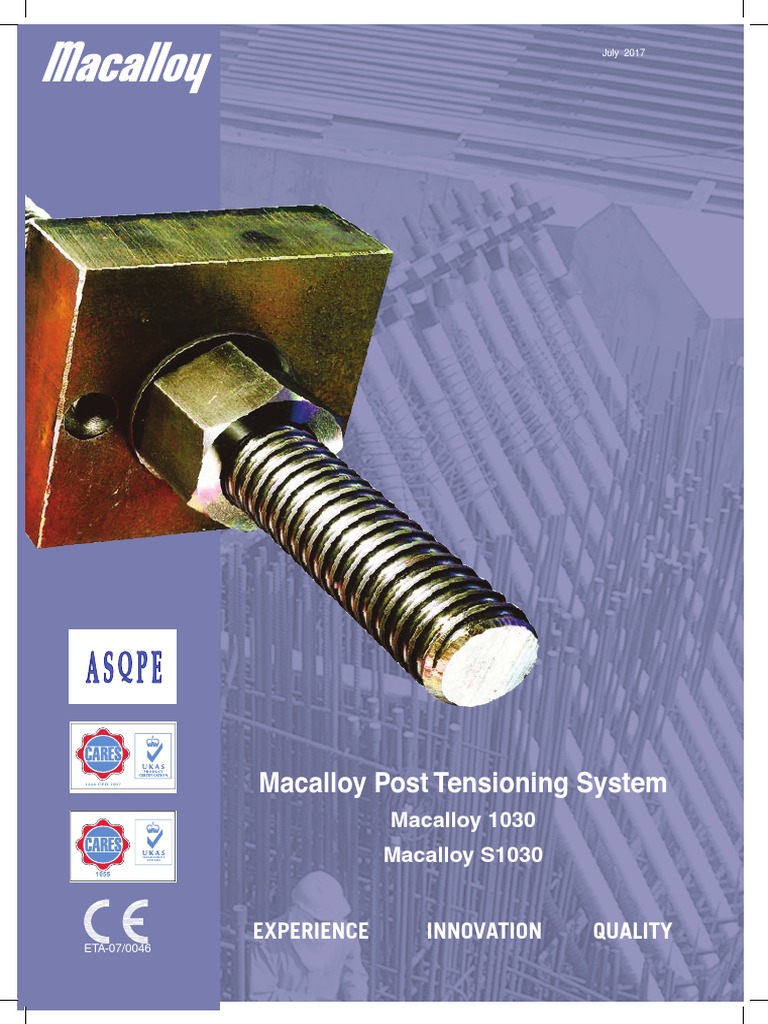 Post Tensioning System July 2018 | PDF | Stainless Steel | Prestressed ...