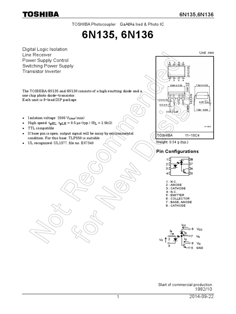 6N136 Datasheet en 20140922 PDF | PDF | Reliability Engineering ...