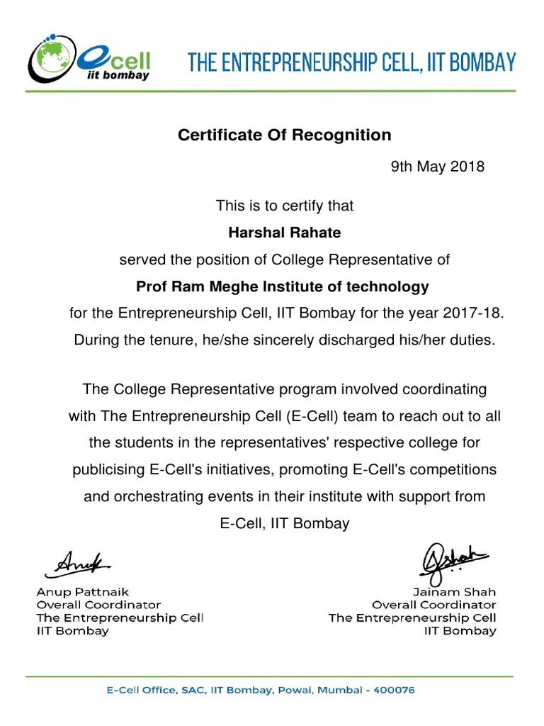 Cr Certificate 1