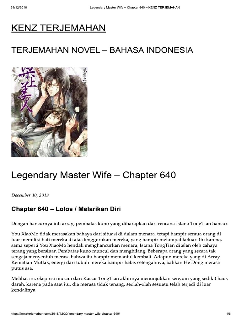 Legendary Master Wife - Chapter 640 - KENZ TERJEMAHAN | PDF
