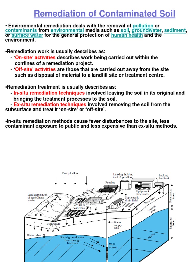 Remediation of Contaminated Soil | PDF | Environmental Remediation | Soil