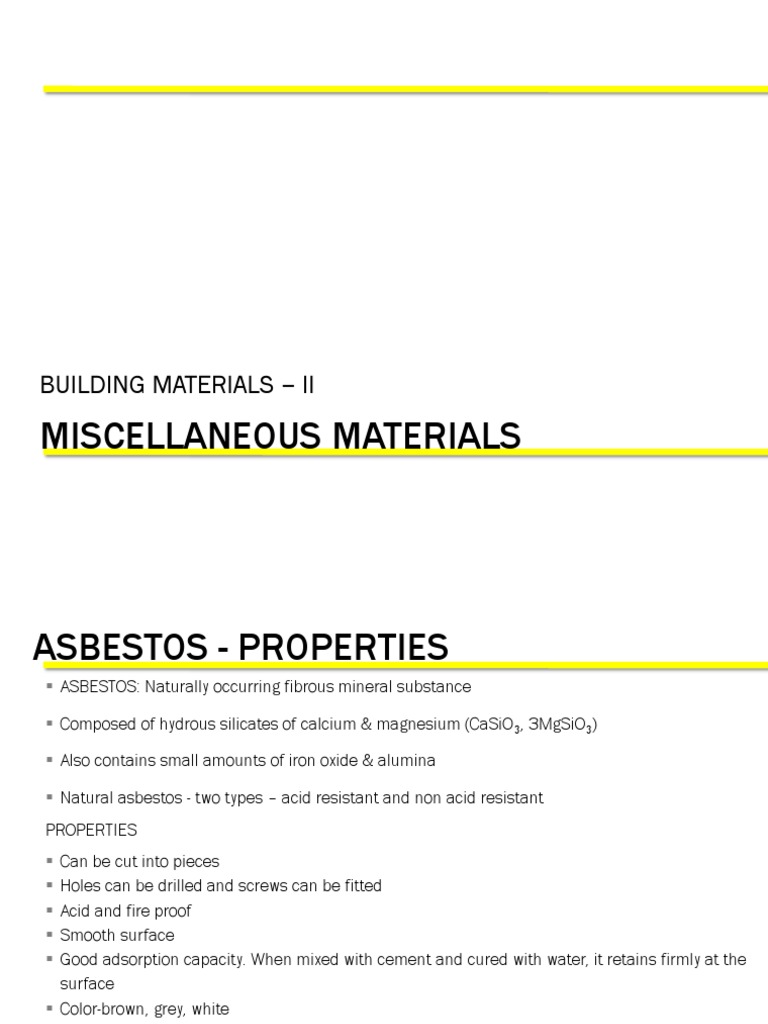 Unit 8-Miscellaneous Materials & Treatments | Download Free PDF ...