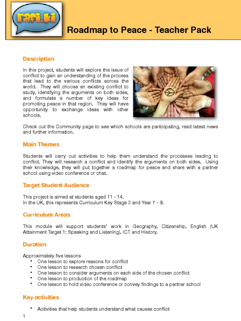 Roadmap To Peace - Teacher Pack: Description | PDF | Palestinian ...