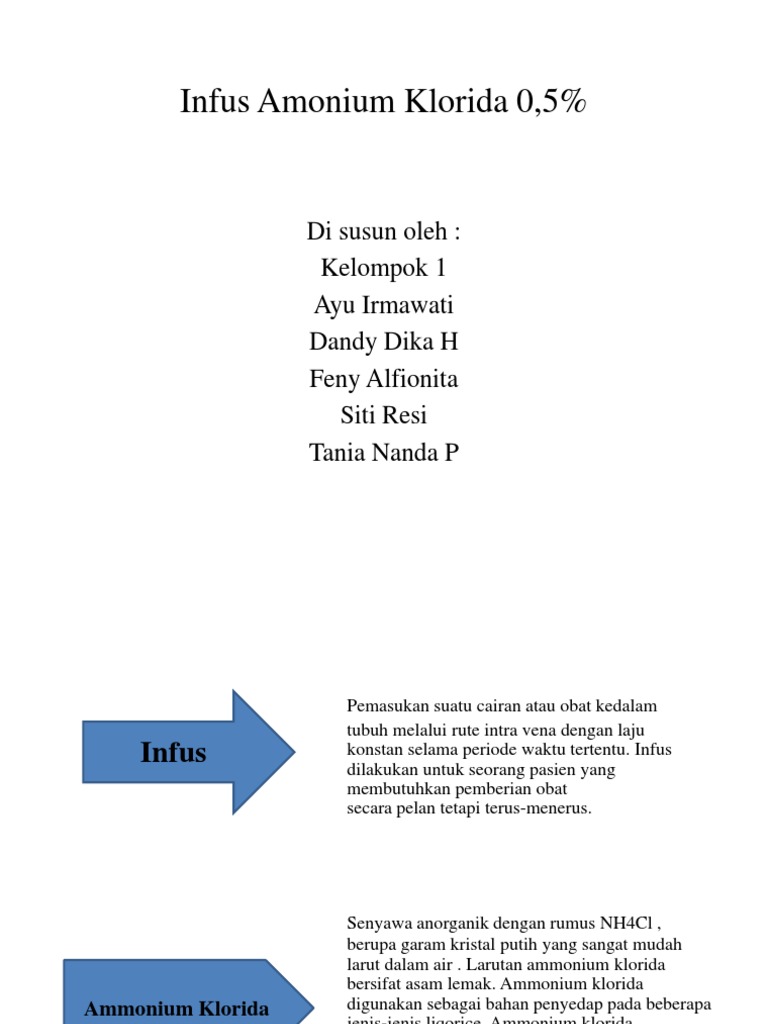 Infus Amonium Klorida 5% | PDF
