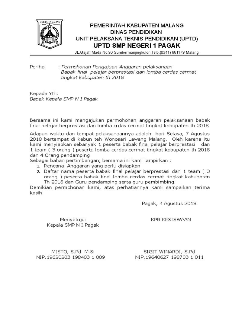 Proposal Pengajuan Anggaran | PDF