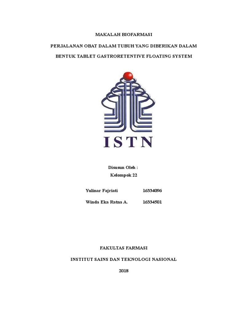 Perjalanan Obat dalam Tablet GRDDS | PDF | Kesehatan Holistik | Sains ...