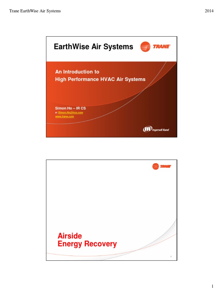 Trane Earthwise Air System PDF | PDF | Hvac | Thermodynamic Properties