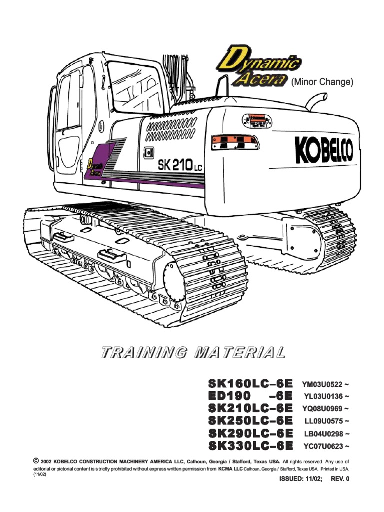 Kobelco Mark 6e Training Manual | PDF | Engines | Rotating Machines