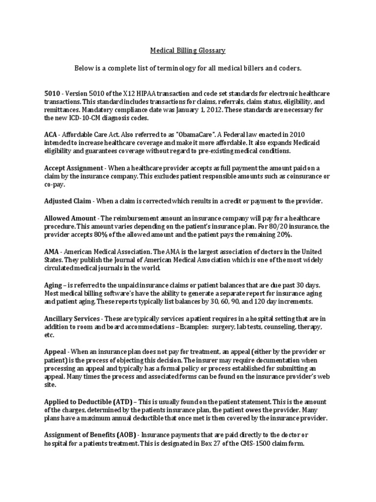 Medical Billing Process | PDF | Medicare (United States) | Health ...