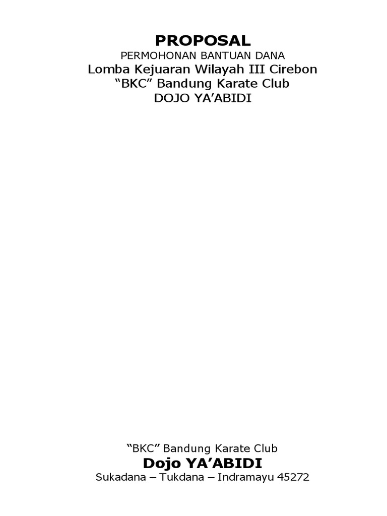 Proposal BKC 2 | PDF