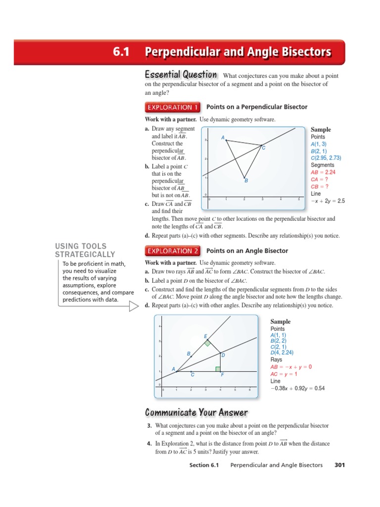 Lesson 6-1 | PDF | Perpendicular | Space