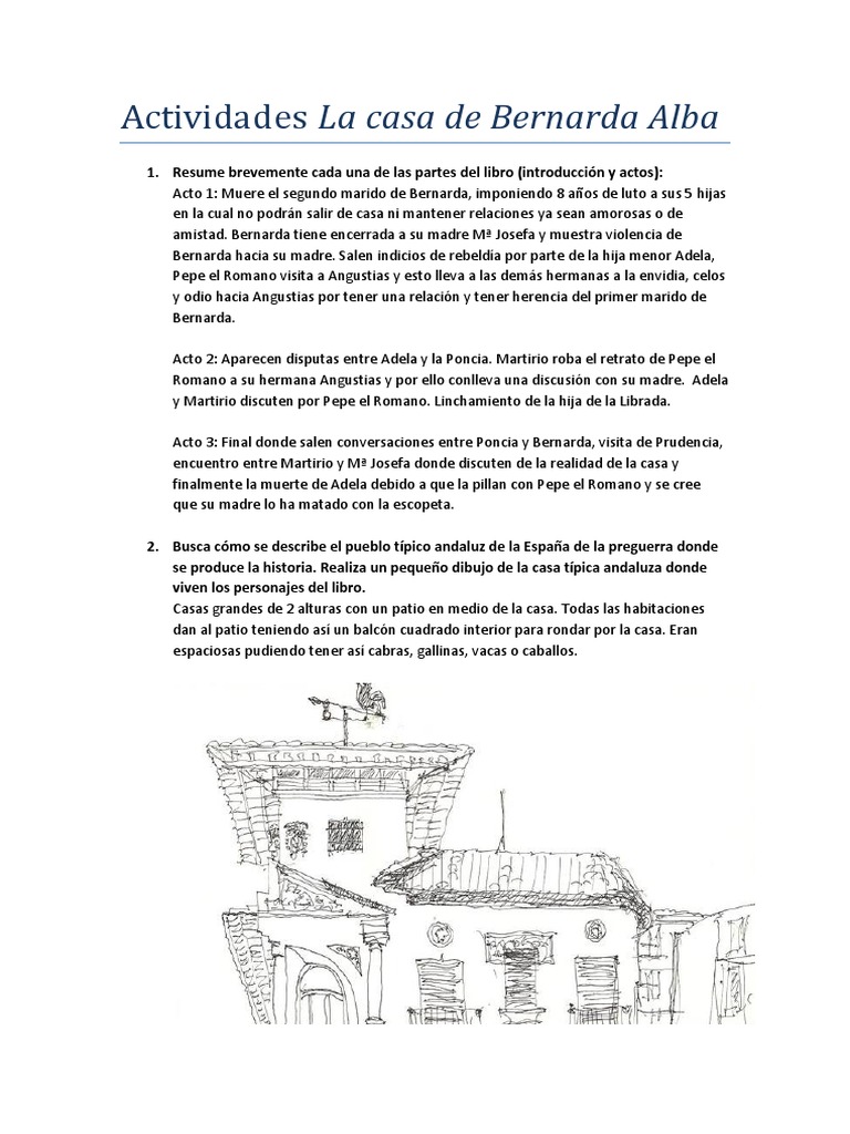 Actividades La Casa de Bernarda Alba | Romeo y Julieta | Amor