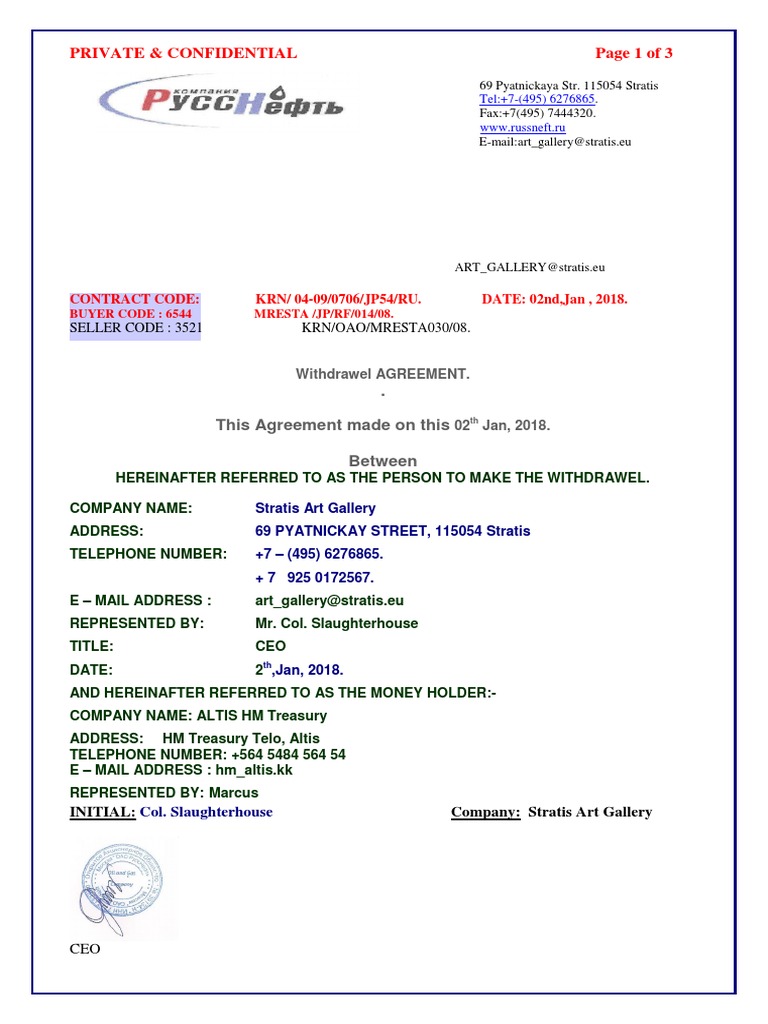 Private & Confidential Page 1 of 3 | PDF | Private Law | Business Law