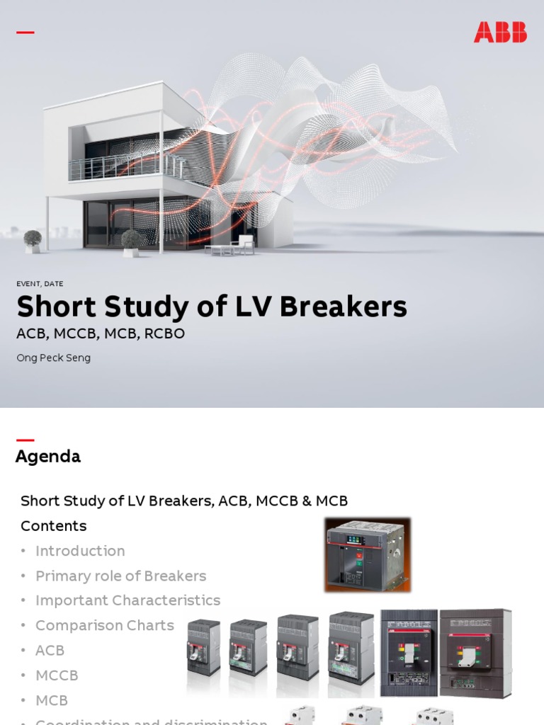 ABB Breakers Study Sharing 180911 | PDF | Electric Current | Power ...