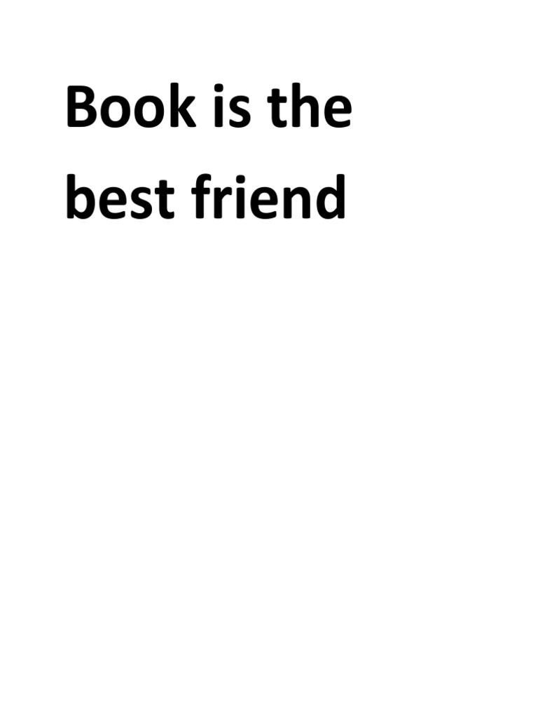 Book Is The Best Friend | PDF