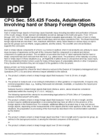 FDA Guidelines on Foreign Objects in Food | PDF | Food And Drug ...