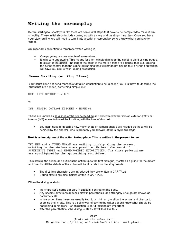 ScreenPlay Examples | PDF | Screenplay | Narration