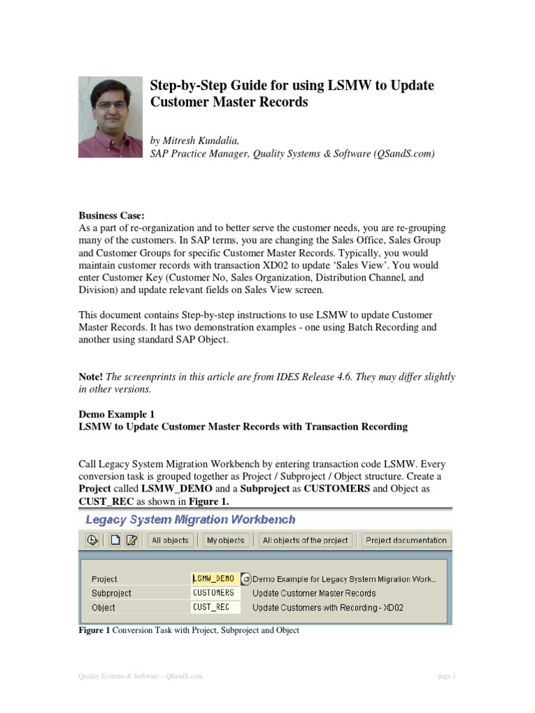 LSMW Step by Step Record PDF | PDF | Business